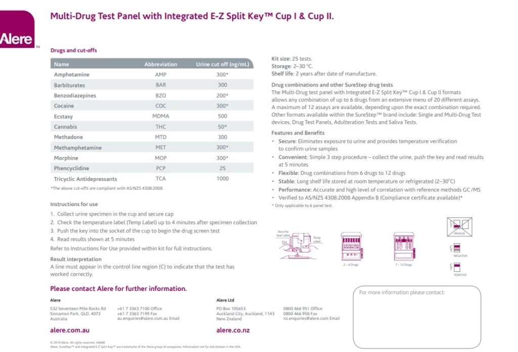 SureStep™ 6-Panel Urine Cup (Box of 25) – Urine Drug Test – Buy Online ...
