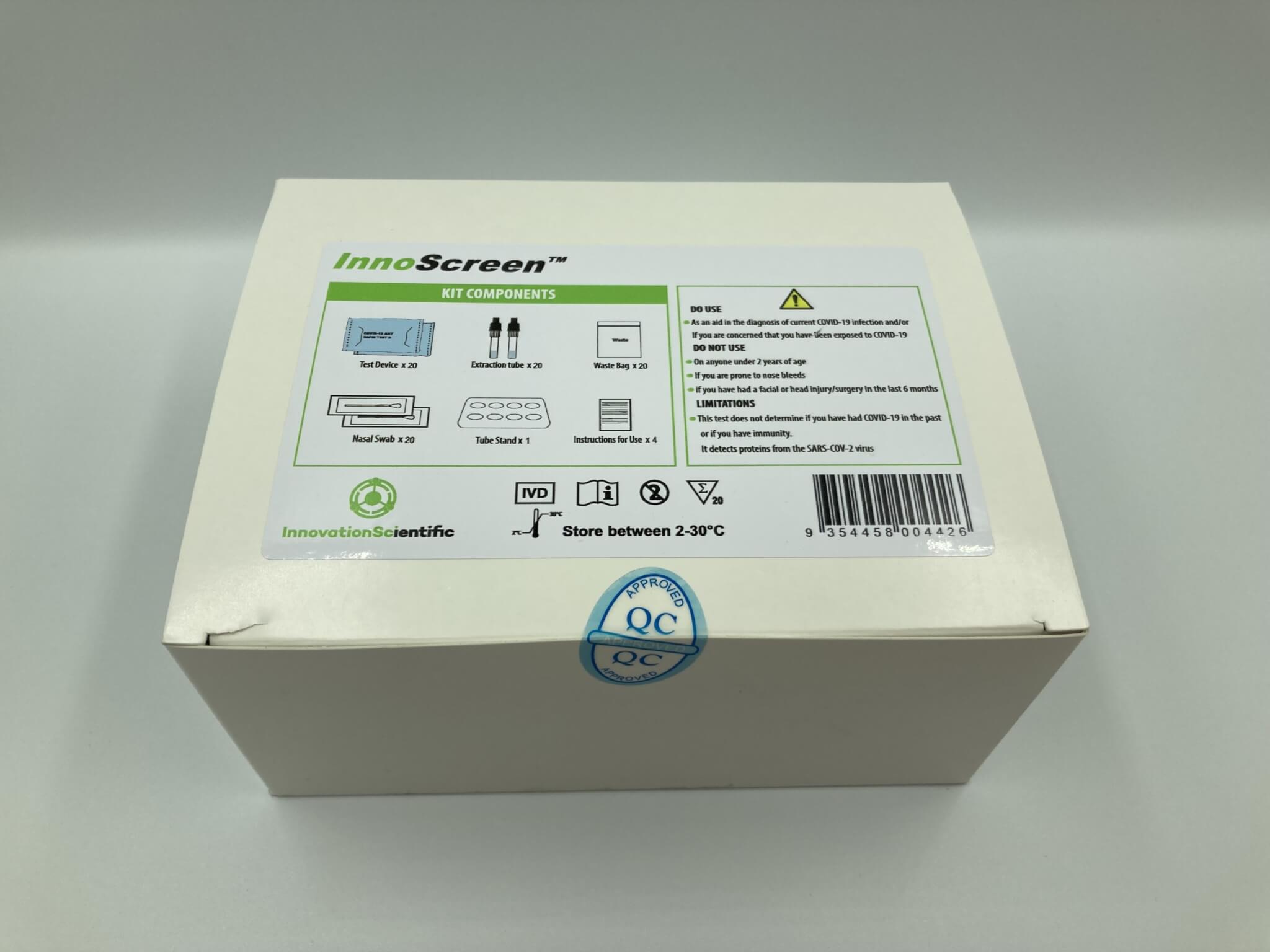 InnoScreen Covid-19 Antigen Rapid Test Device (5 x Self Test Kits ...